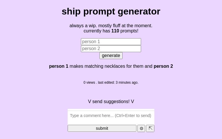 ship prompt generator
