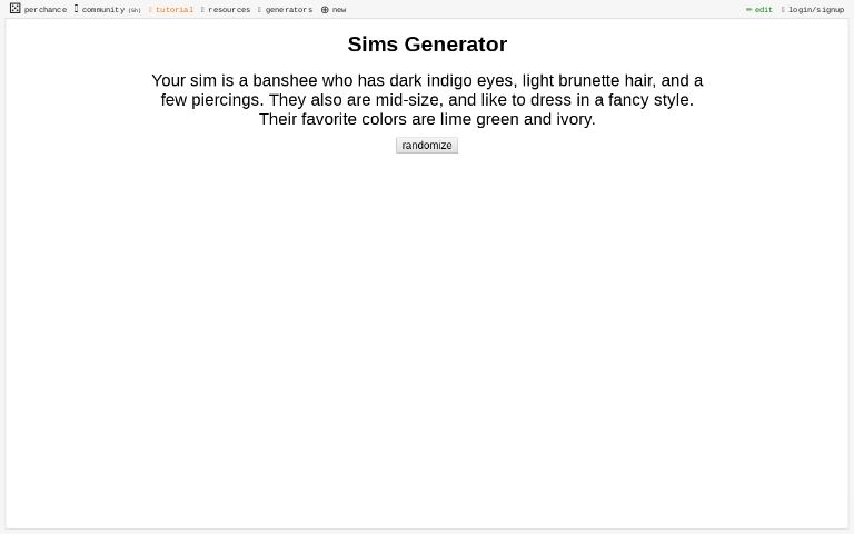 Sims Generator