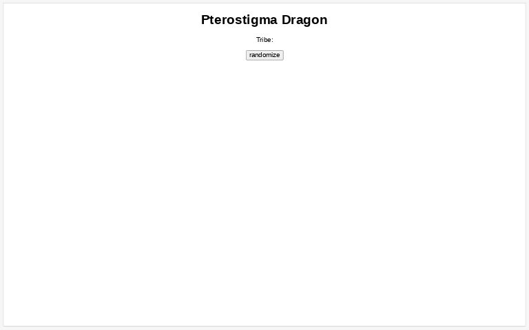Pterostigma Dragon ― Perchance Generator