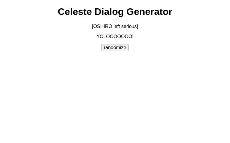 Celeste Dialog Generator
