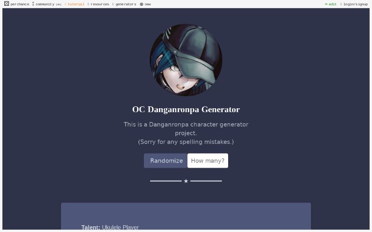 OC Danganronpa Generator