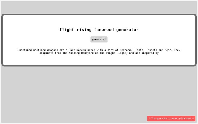 Flight Rising Fanbreed Generator