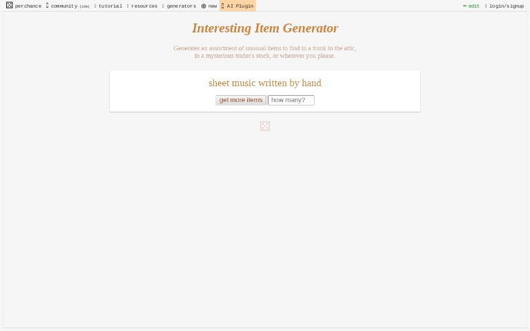 Interesting Item Generator