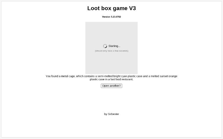 Loot box game V3 ― Perchance Generator