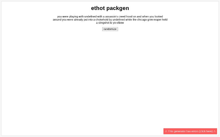 ethot packgen ― Perchance Generator