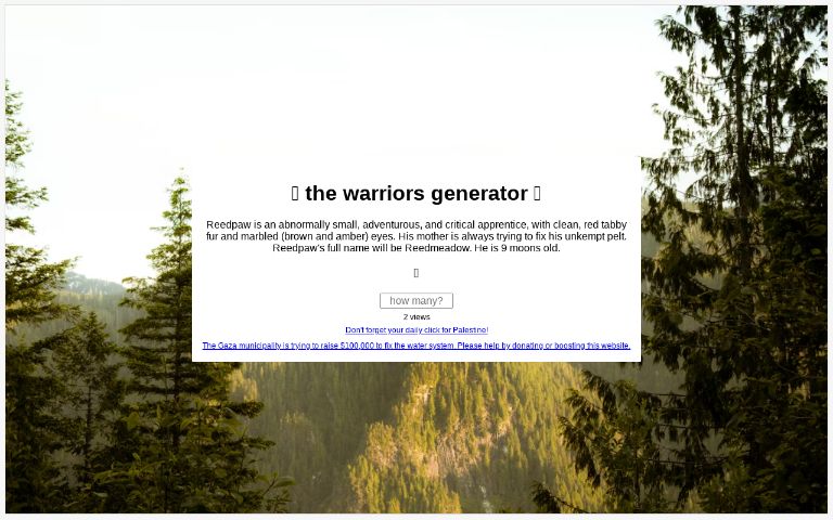 🐾 the warriors generator 🐾