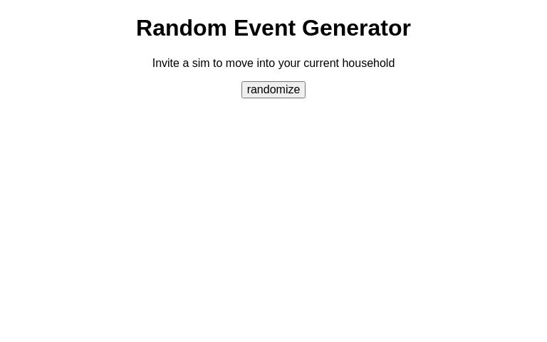 Random Event Generator