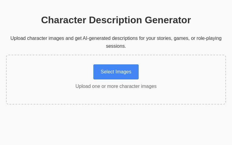 Character Description Generator