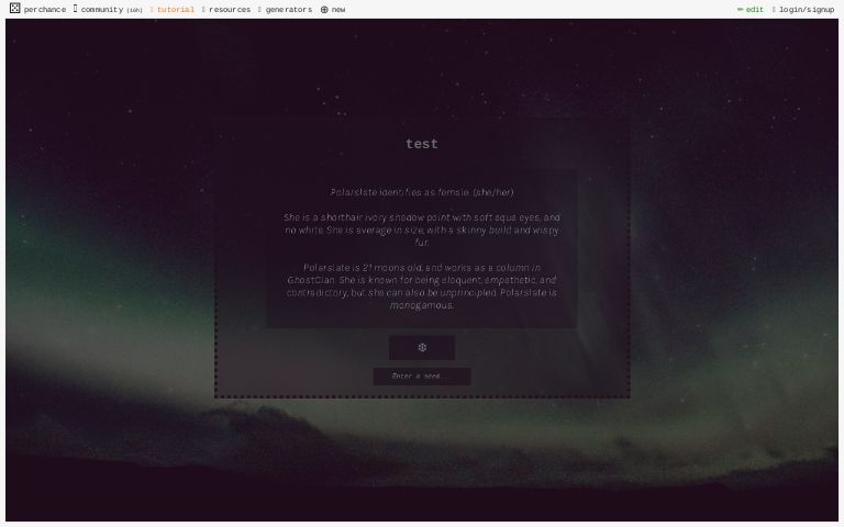 testgen ― Perchance Generator
