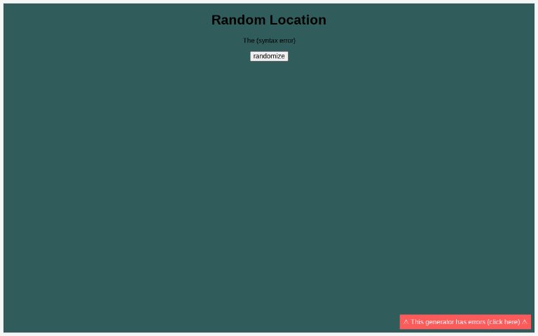 Random Location ― Perchance Generator