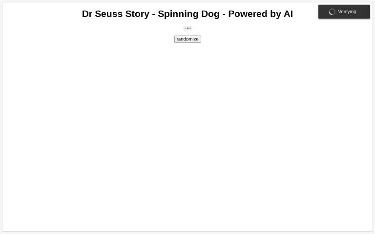 Dr Seuss Story - Spinning Dog - Powered by AI ― Perchance Generator