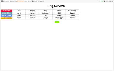 Pig Survival ― Perchance Generator