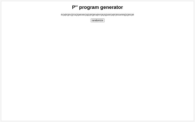 P'' program generator