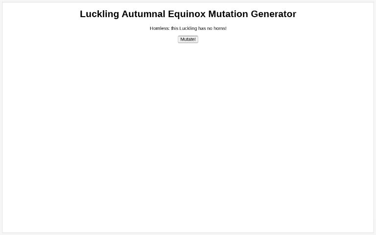 Luckling Autumnal Equinox Mutation Generator
