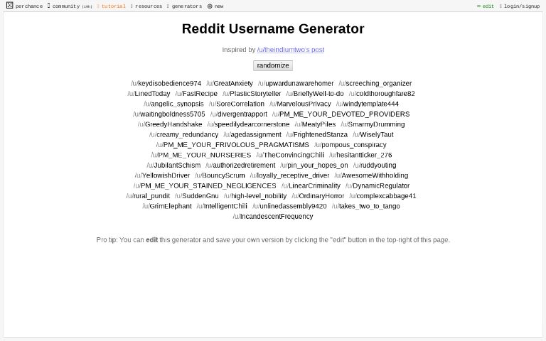 Reddit Username Generator