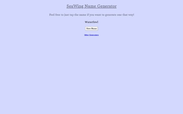 SeaWing Name Generator