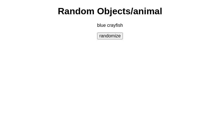Random Objects/animal ― Perchance Generator