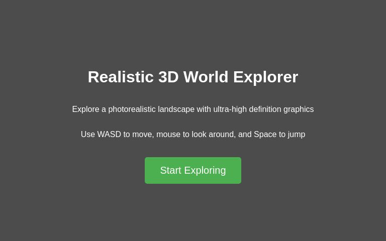 Loading Realistic 3D World... ― Perchance Generator