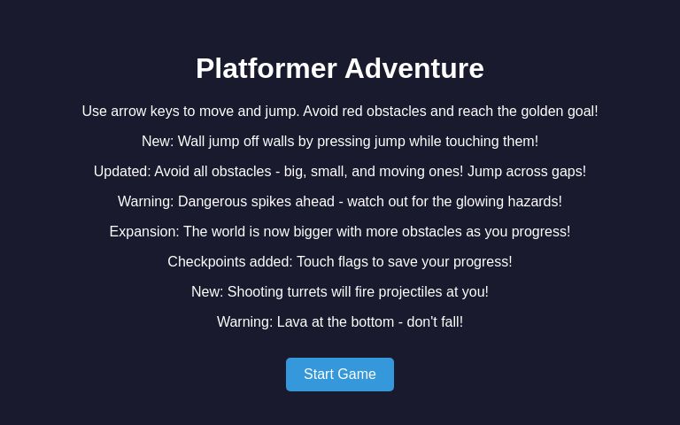 Platformer Adventure ― Perchance Generator