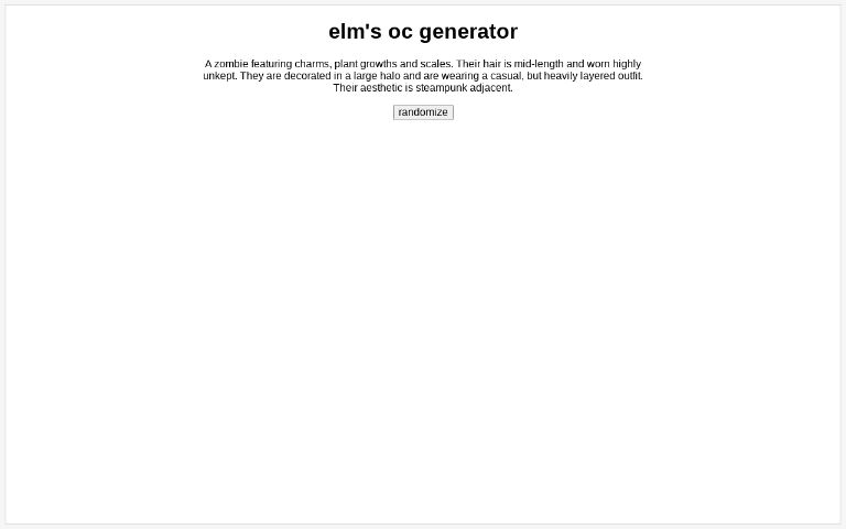 elm's oc generator