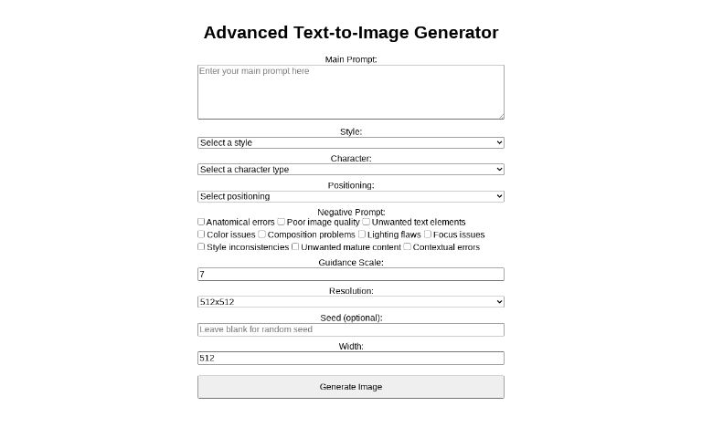 Advanced Text-to-Image Generator