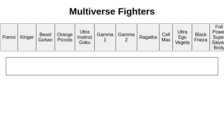 Multiverse Fighters ― Perchance Generator