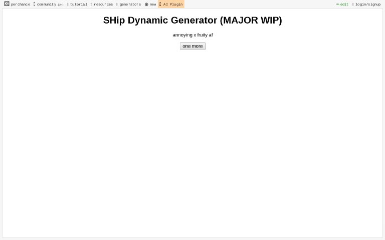 SHip Dynamic Generator (MAJOR WIP)