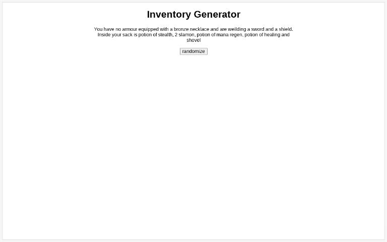 Inventory Generator