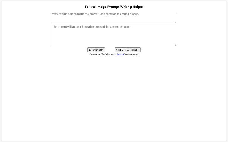 Text To Image Prompt Writing Helper ― Perchance Generator