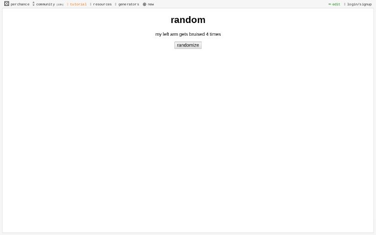 random ― Perchance Generator