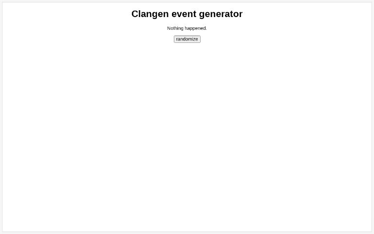 Clangen event generator