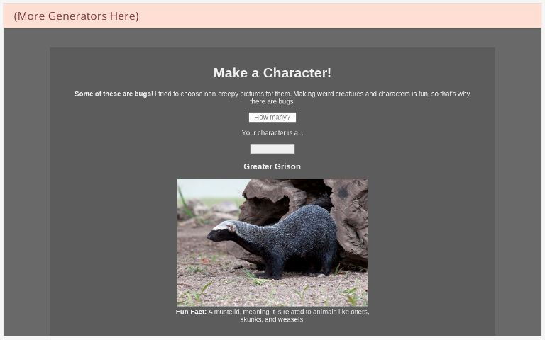 Random Animal Generator