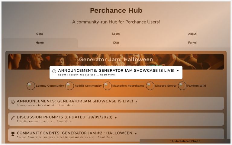 Perchance Hub ― Perchance Generator