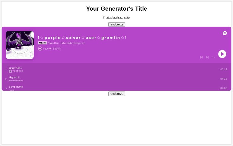 Minimal ― Perchance Generator