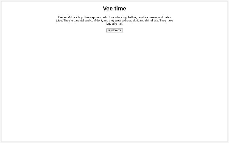 Vee time ― Perchance Generator