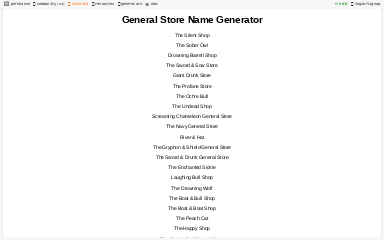 General Store Name Generator