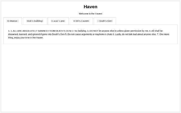 Haven ― Perchance Generator