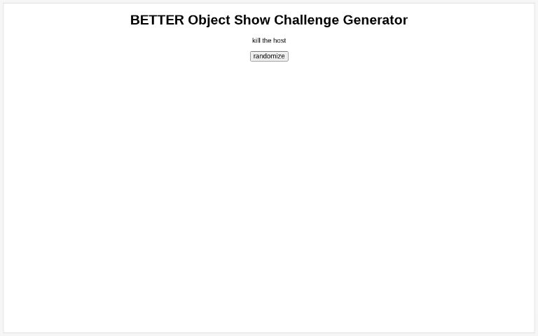 BETTER Object Show Challenge Generator
