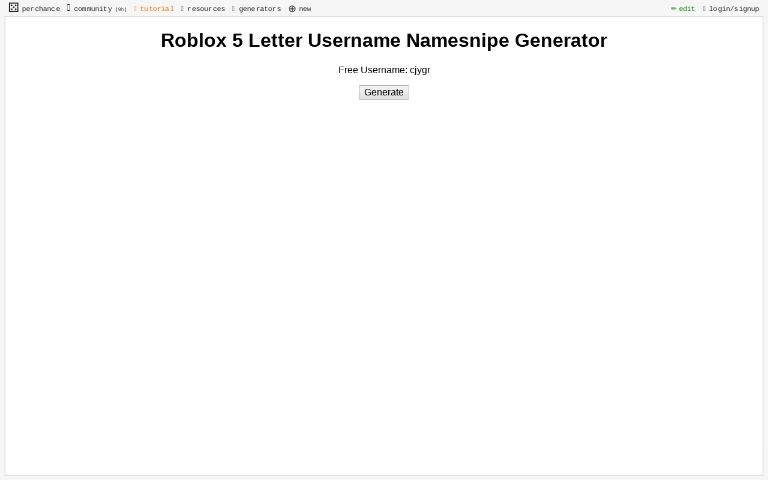 Roblox 5 Letter Username Namesnipe Generator