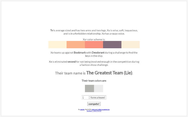 Object Show Character Generator