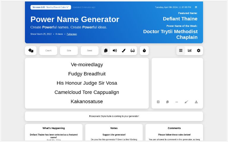 Power Name Generator