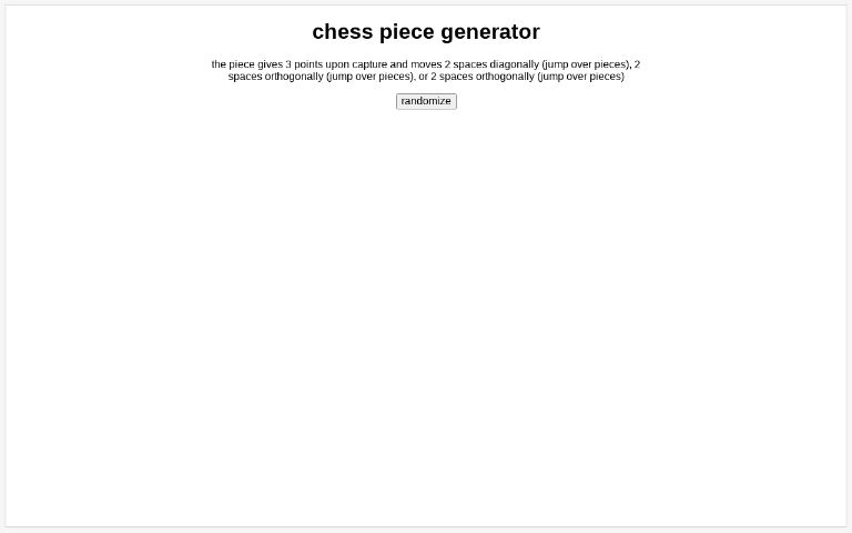 chess piece generator