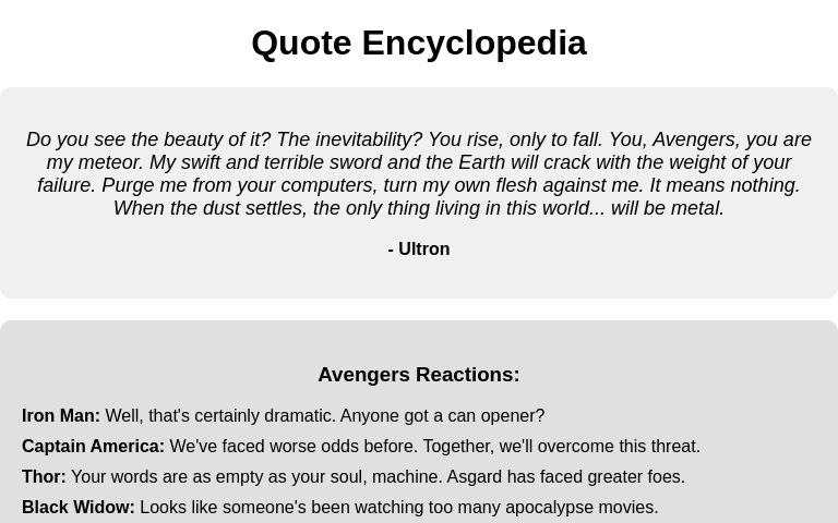 Quote Encyclopedia ― Perchance Generator