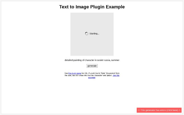 Text to Image Plugin Example