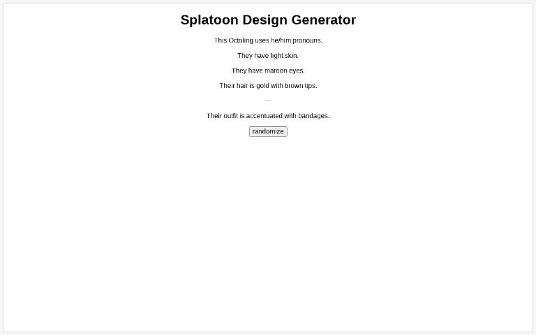Splatoon Design Generator