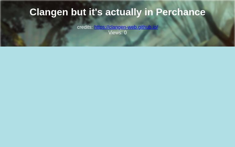Clangen but in perchance. ― Perchance Generator