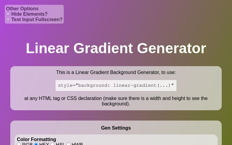 Linear Gradient Generator