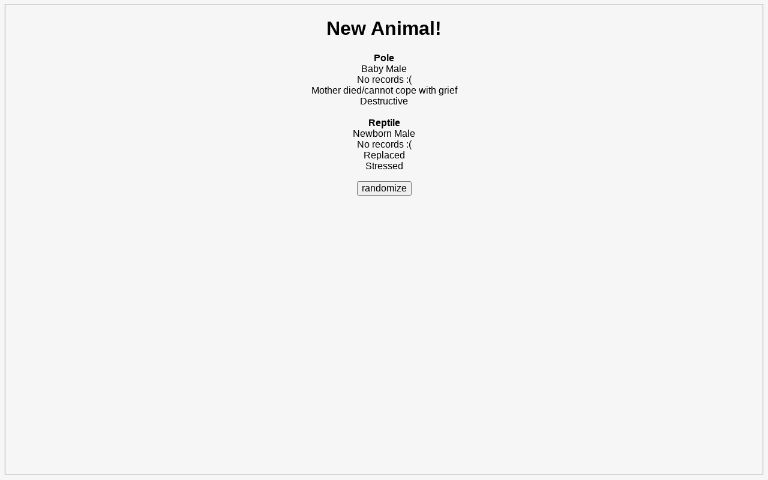 New Animal! ― Perchance Generator