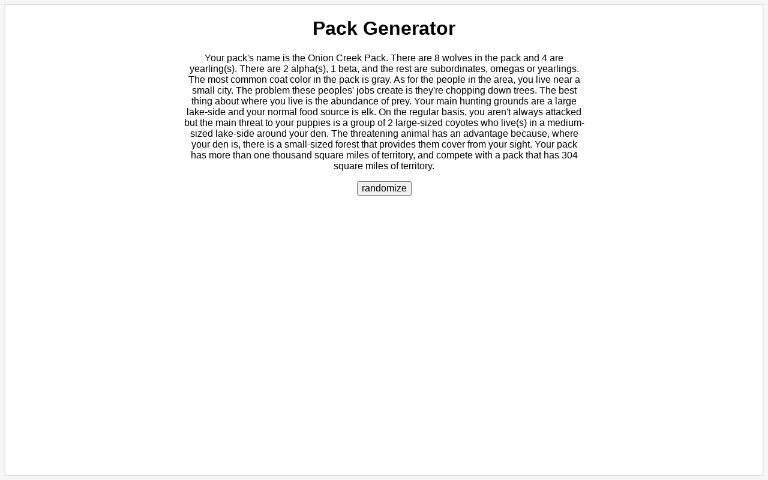 Pack Generator