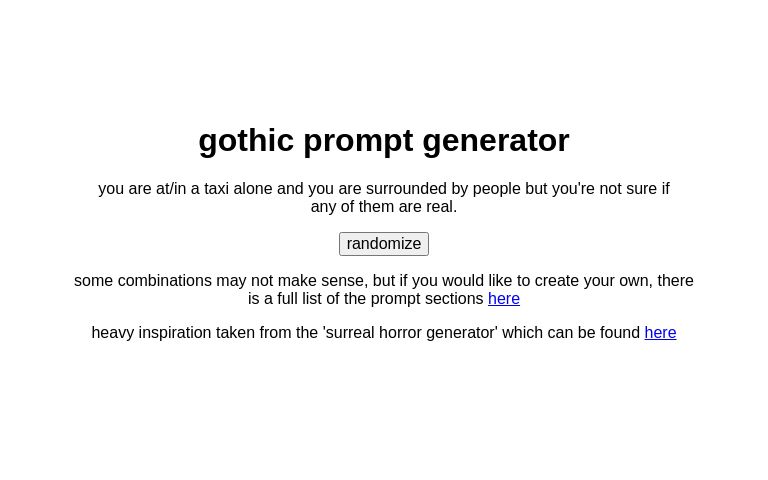 gothic prompt generator